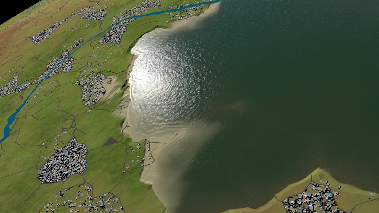 Pov Ray Newsgroups Povraybinariesimages Planet Texture Wip 3 Coast